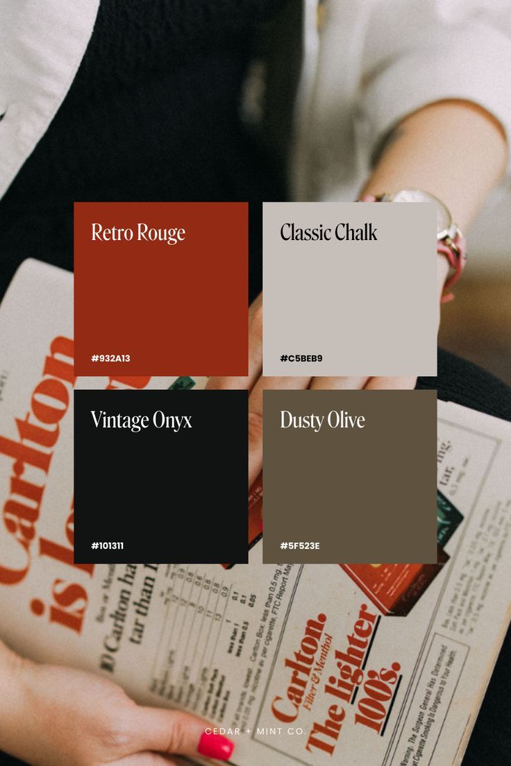 Retro Revival — a color palette for minimalist, vintage-inspired brands ...